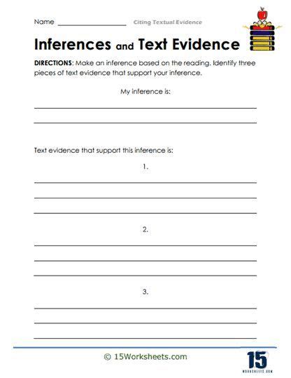 Improve Analytical Skills Inferences And Text Evidence Worksheet For Evaluating Implicit Meaning