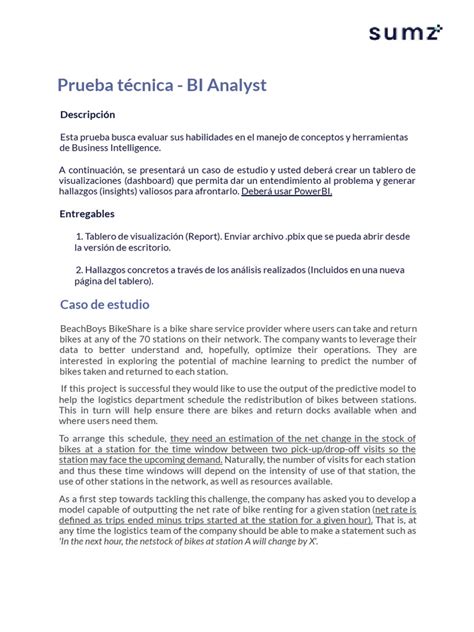 Techinal Assessment Bi Analyst Sumz Pdf