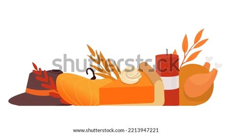 Set Cute Colorful Design Elements Autumn Stock Vector Royalty Free