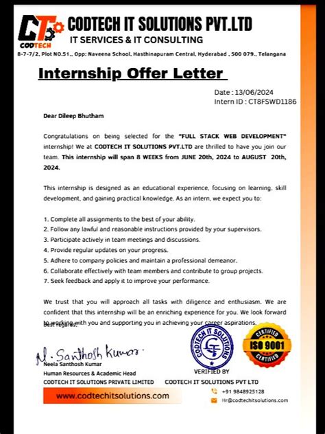 dileep bhutham on linkedin hii frindes codtech it solutions is providing internship…