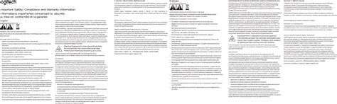 Logitech Far East S Bluetooth Speaker User Manual Statement Rev