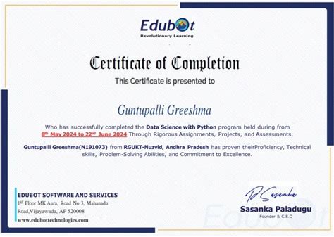 Greeshma Guntupalli On Linkedin Datascience Internship Careergrowth Thankyou Gratitude