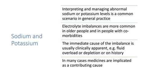 Ppt Sodium And Potassium Imbalance Powerpoint Presentation Free