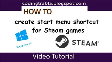How To Create Start Menu Shortcut For Steam Games On Windows 10 ByVM