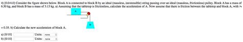 Solved Consider The Figure Shown Below Block A Is Connected Chegg