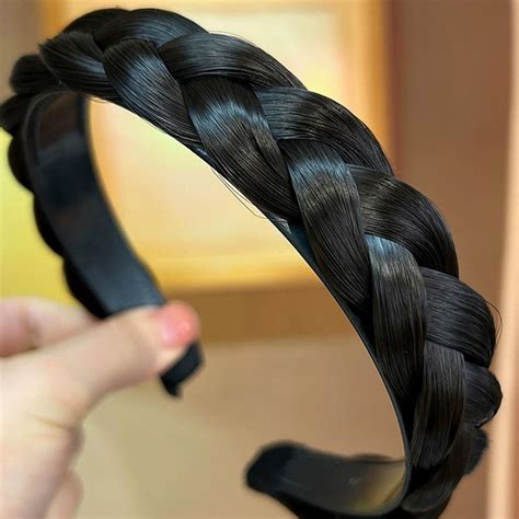 Denlydom Headband 3 Strands Synthetic Hair Plaited