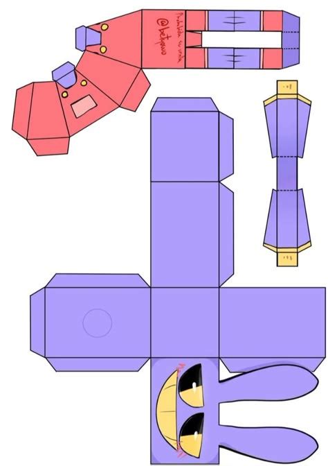 Player Poppy Playtime Papercraft Artesanías De Papel En 3d Minecraft Para Armar Figuras