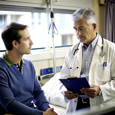 Doctor And Patient Discussing Treatment In The Hospital Premium Ai