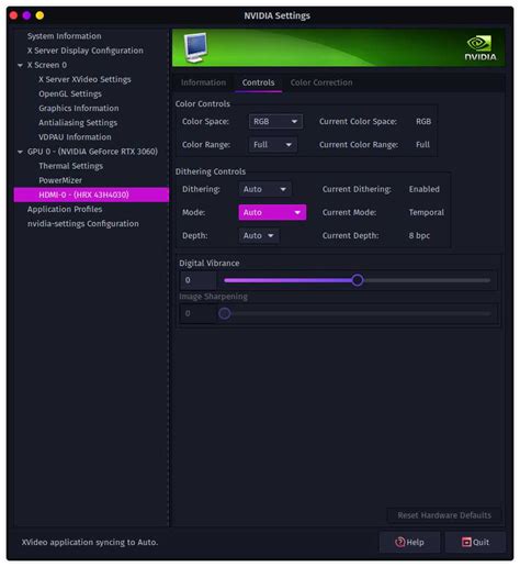 Screen Sharpening With Nvidia Gpu Newbies Garuda Linux Forum