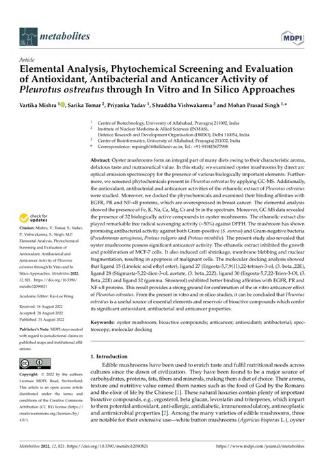 Pdf Elemental Analysis Phytochemical Screening And Evaluation Of Antioxidant Antibacterial