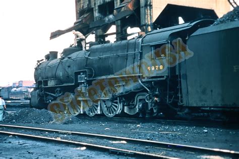 Vtg 1954 Duplicate Train Slide 6979 Pennsylvania Engine Renovo Pa