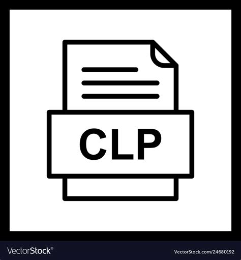 Clp File Document Icon Royalty Free Vector Image