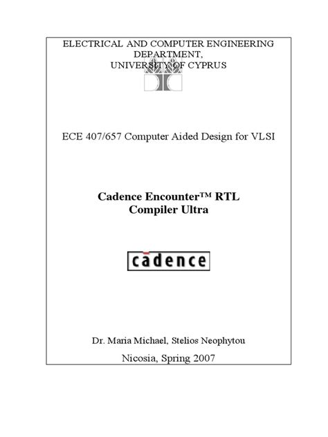 Rtl Logic Synthesis Tutorial Pdf Hardware Description Language Logic Synthesis
