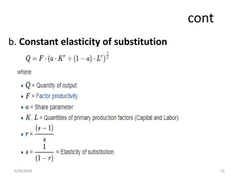 Elasticity Of Substitution Pptx Business And Finance