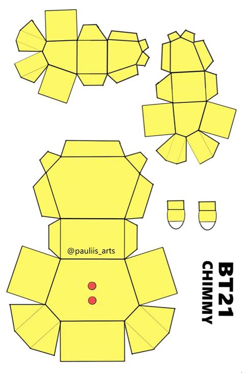 Bt21 Chimmy Papercraft Pt3 En 2023 Pegatinas Imprimibles Dibujos Porn