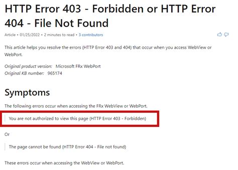 403 Forbidden Access Is Denied Microsoft Community