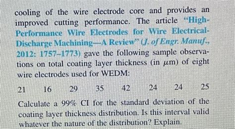 Solved 5 Wire Electrical Discharge Machining Wedm Is A