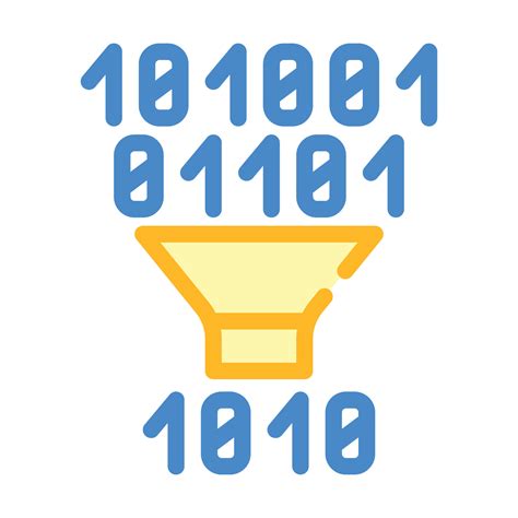 Binary Code Filtration Color Icon Vector Illustration 8319933 Vector