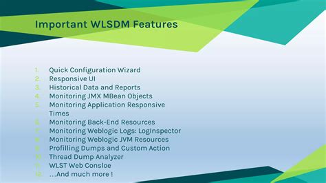 Weblogic Monitoring Solution Wlsdm Presentation Ppt