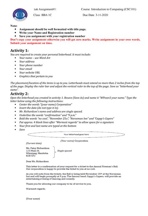 Lab Assignment 1fa20 Lab Assignment1 Course Introduction To