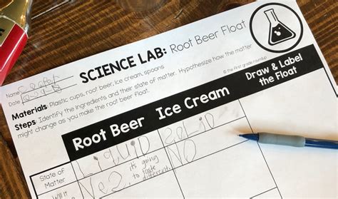 Free Root Beer Float Science Experiment Worksheet Download Free Root