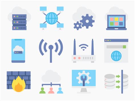 65 Cloud Computing Icon Set Flat Icons