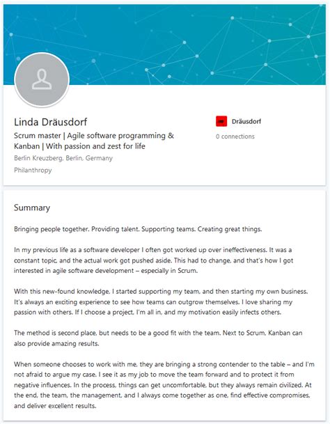 best linkedin summary examples dollarstros