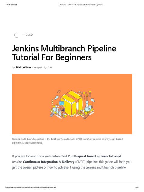 Jenkins Multibranch Pipeline Tutorial For Beginners Pdf Version Control Systems Engineering