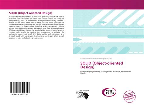 Solid Object Oriented Design 978 620 1 60275 5 6201602755 9786201602755