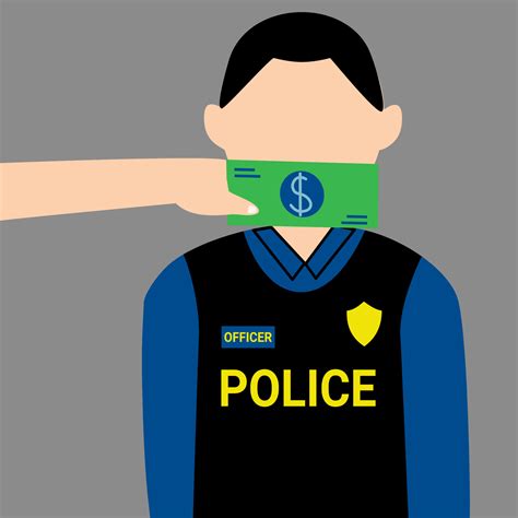 Illustration Of People Giving Bribe To Police Officer Concept Of Corruption Policeman 12854616