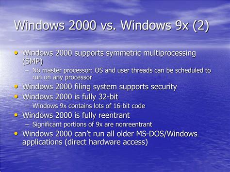 Ppt Windows 2000 Operating System Introduction Powerpoint Presentation Id 6019604