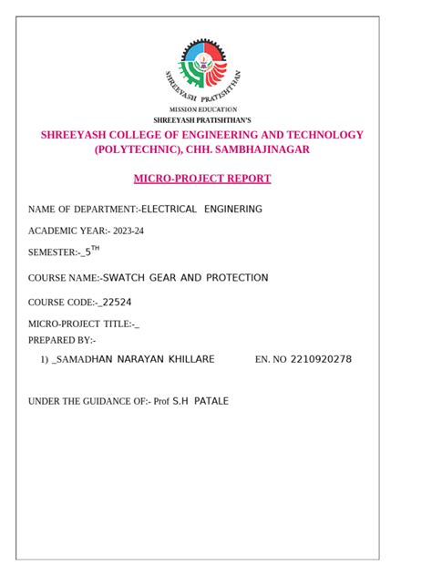 Micro Project Sap Pdf