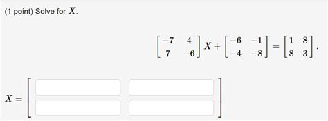 Solved Point Solve For X Chegg Com