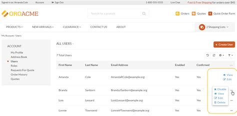 Manage Common Controls In The Storefront Orocommerce Orocrm And Oroplatform Documentation