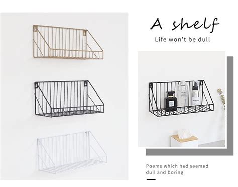 Badu Bg Железен рафт в скандинавски стил Стенни рафтове Декоративна стойка за съхранение