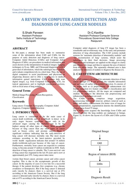 Pdf A Review On Computer Aided Detection And Diagnosis Of Lung Cancer Nodules