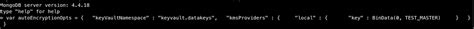 Unable To Encryptdecrypt In Mongo Shell Developer Tools Mongodb