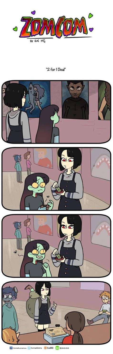Зомбииии | Funny comics, Cute comics, Funny comic strips