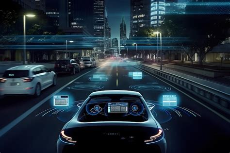Premium Photo Connected Car Autonomous Vehicle Autonomous Car Vehicletovehicle V2v Communication