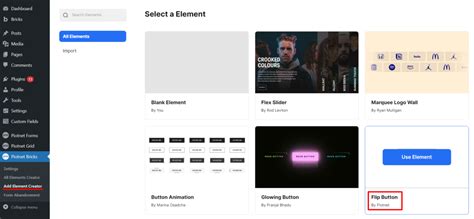 how to create 3d flip button with wordpress bricks builder piotnet bricks