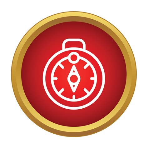 Compass Showing Direction On A Red Gold Button 79475137 Vector Art At
