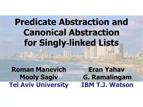 Ppt Predicate Abstraction And Canonical Abstraction For Singly