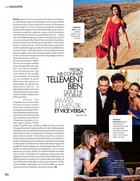 Penélope Cruz Elle France 11192021 Issue • Celebmafia