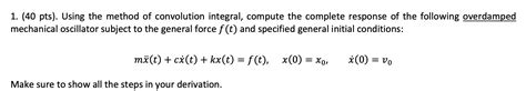 Solved Pts Using The Method Of Convolution Chegg