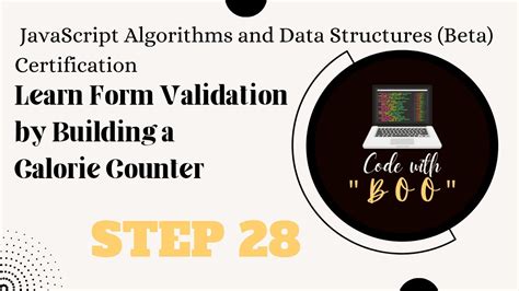 Learn Form Validation By Building A Calorie Counter Step 28javascript