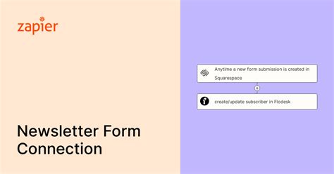 Anytime A New Form Submission Is Created In Squarespace Createupdate Subscriber In Flodesk
