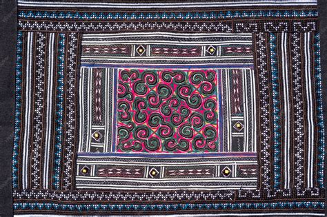 Premium Photo Handmade Cloth With Hmong Ethnic Patterns Hmong Are An