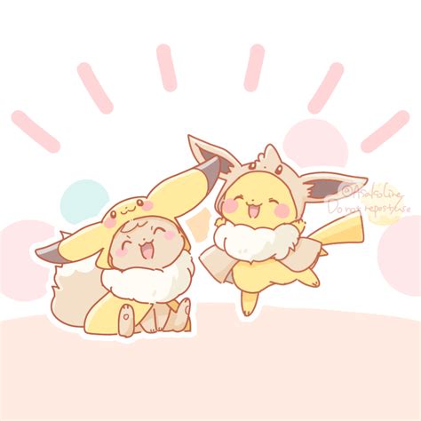 Pikachu And Eevee Pokemon Drawn By Asakoline Danbooru