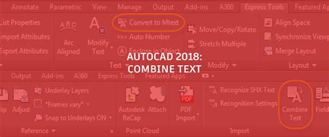 Whats New In Autocad 2018 Combine Text Autocad Blog Autodesk
