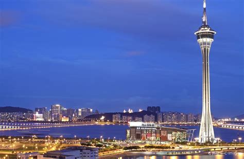 澳门塔璀璨的夜景旅游景点真实照片风景图片 2 配图网